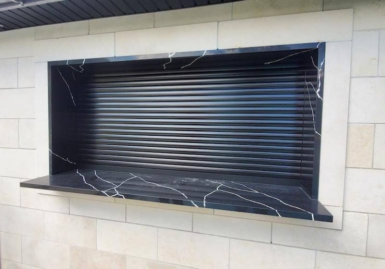 Outside Bar Roll Up Window - Pool House Cabana Shutters